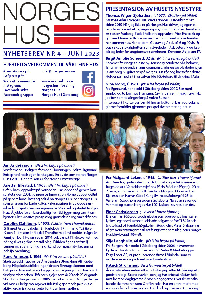 Nyhetsbrev #4 – 2023 | Norges Hus